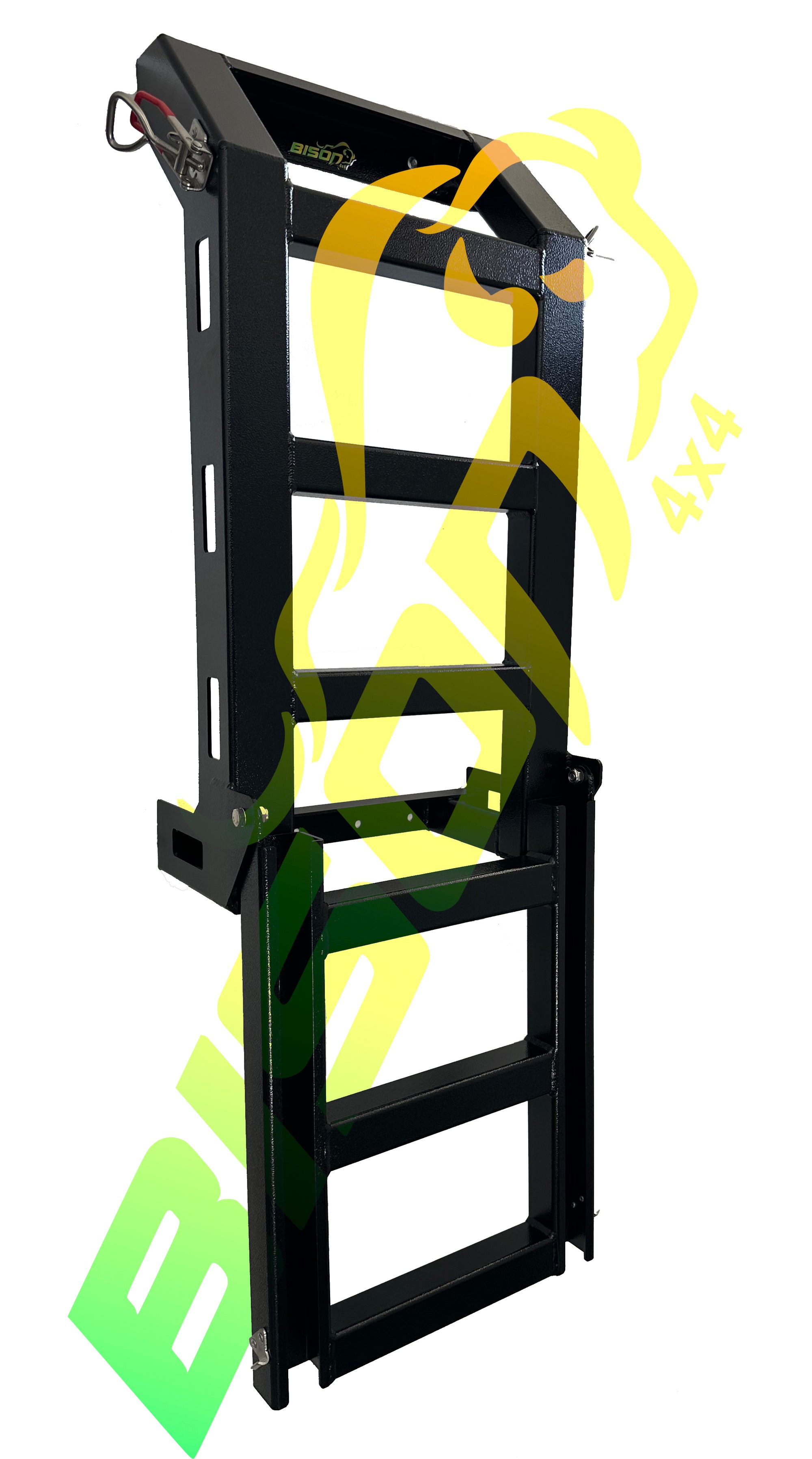 BISON 4X4 Aluminium Universal Ute Canopy Rear Climbing Folding Ladder